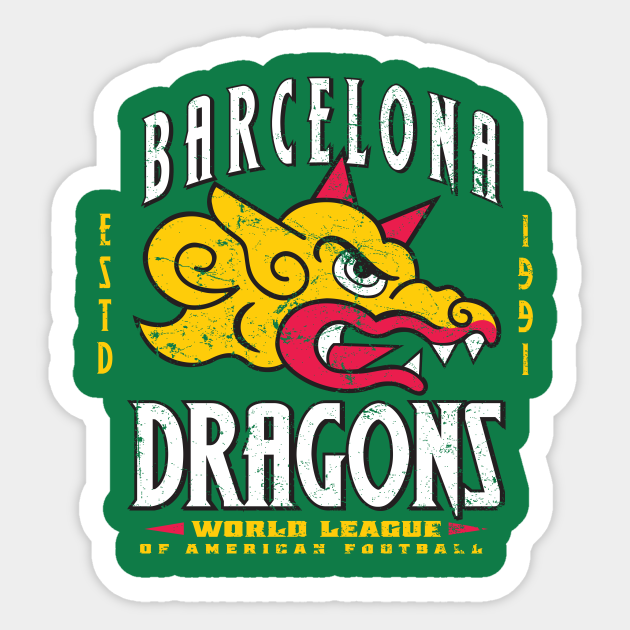 Barcelona Dragons - Football - Sticker | TeePublic